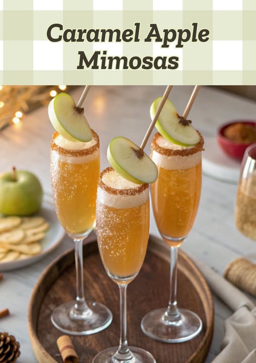 Caramel Apple Mimosas! - thekitchengulp