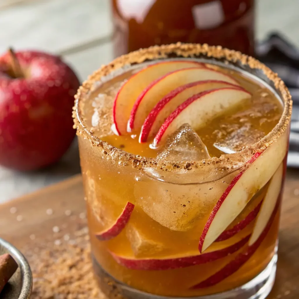Caramel Apple Whiskey Sour - thekitchengulp