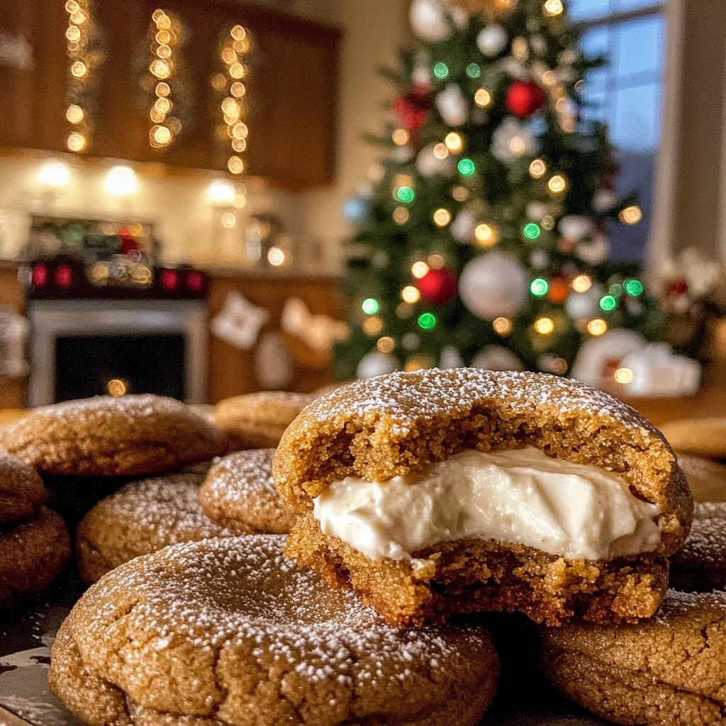 Gingerbread Cheesecake Cookies Recipe - thekitchengulp