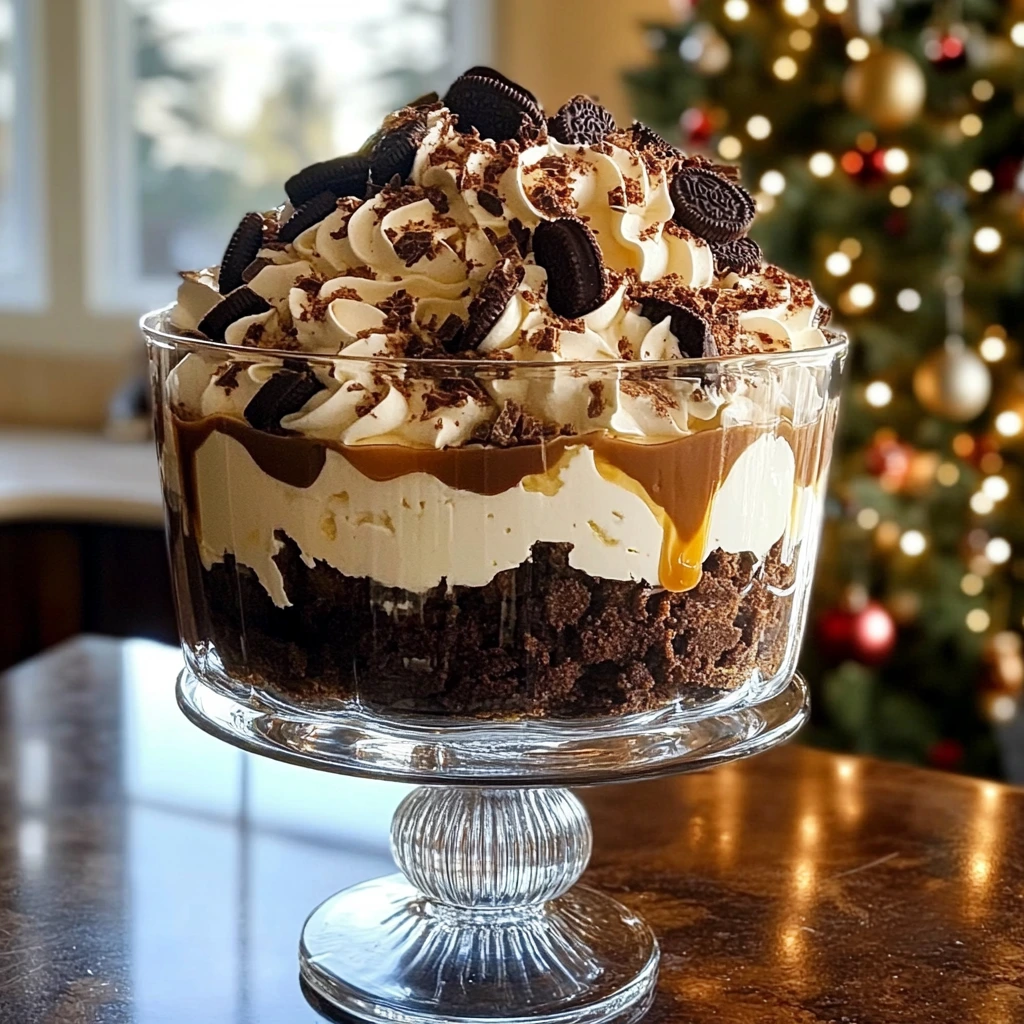 Chocolate Oreo Cheesecake Brownie Trifle - thekitchengulp